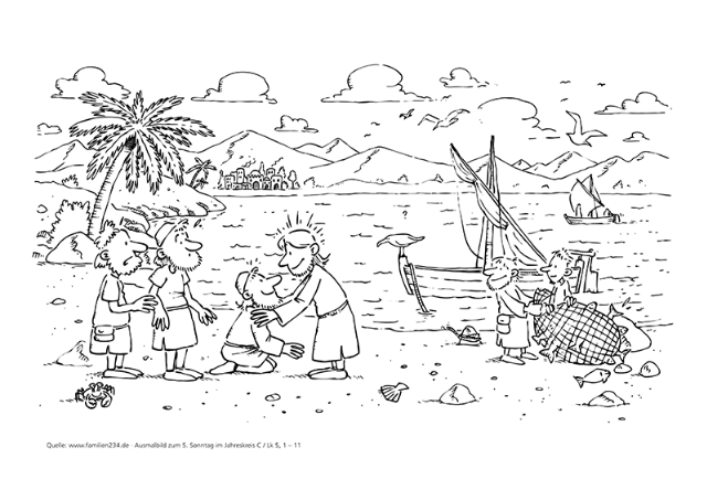 Ausmalbilder zum Sonntags-Evangelium
