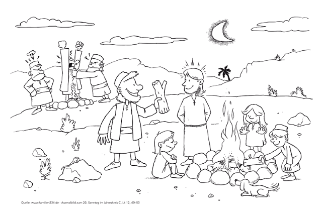 Ausmalbilder zum Sonntags-Evangelium