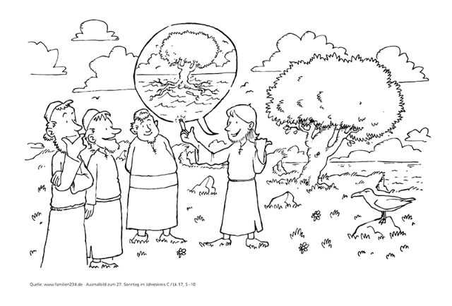 Ausmalbilder zum Sonntags-Evangelium