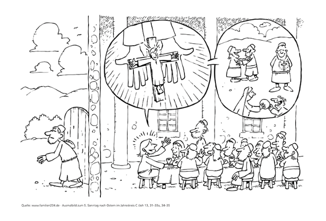 Ausmalbilder zum Sonntags-Evangelium